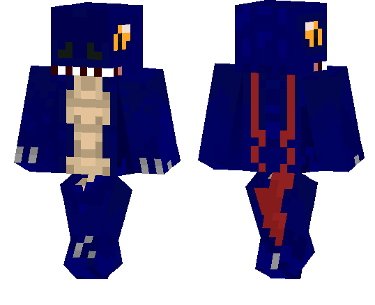Blue and Red Raptor | Minecraft PE Skins