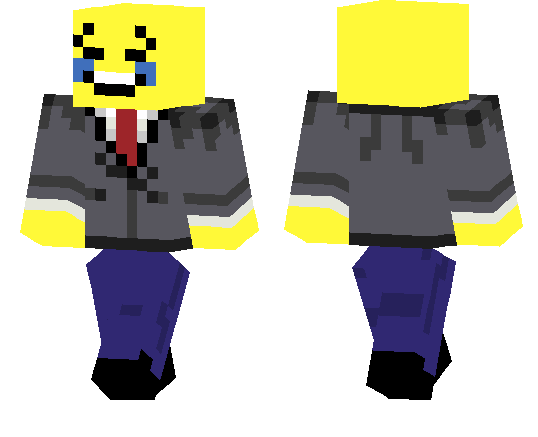 Laughing Crying Emoji with suit | Minecraft PE Skins