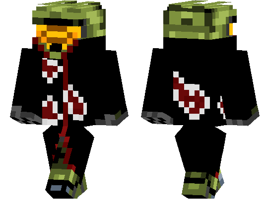 Master Cheif in a Akatsuki cloak | Minecraft PE Skins