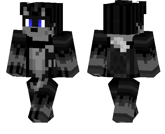 Black Wolf Furry | Minecraft PE Skins