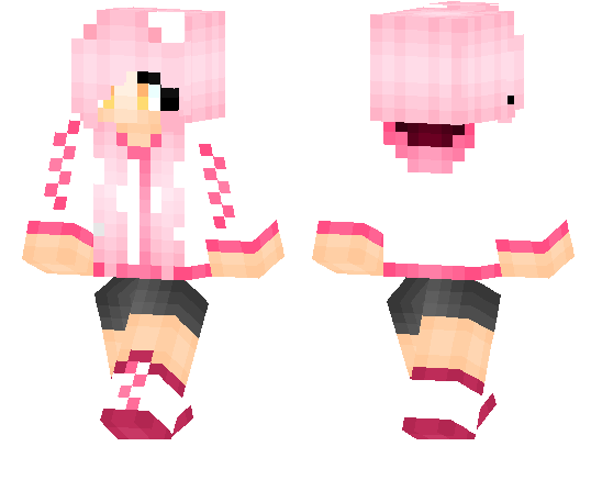 Pink Haired Fox Crew | Minecraft PE Skins
