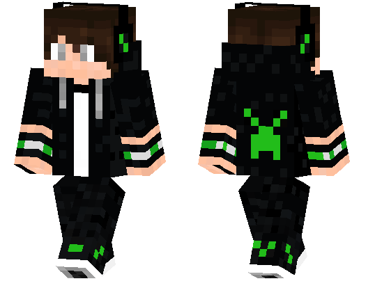 Eystreem Black Hoodie 3d Skin | Minecraft PE Skins