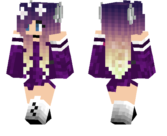 Purple wolf girl | Minecraft PE Skins