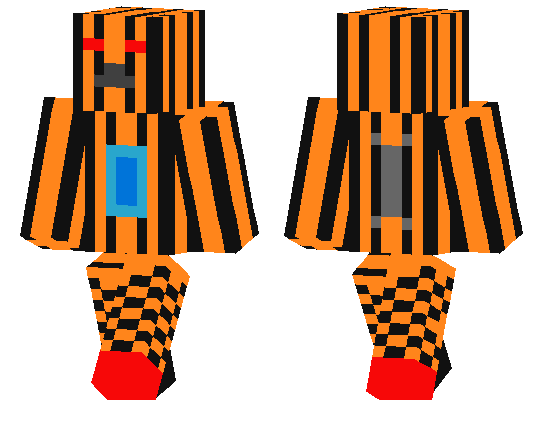 Orange Black Monster | Minecraft PE Skins