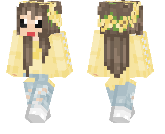yellow girl | Minecraft PE Skins