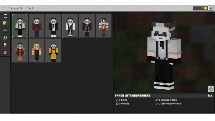 Pelle Di Panda Di Minecraft