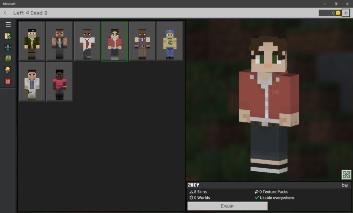 Ellis From Left 4 Dead 2 Minecraft Skin Left 4 Dead SkinPack