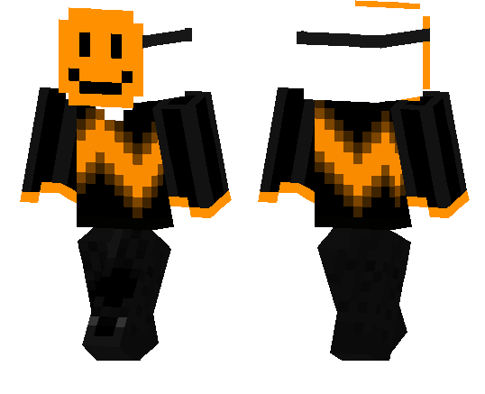 Orange Smiley Face Mask | Minecraft PE Skins