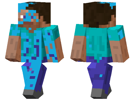 Splashed Steve | Minecraft PE Skins