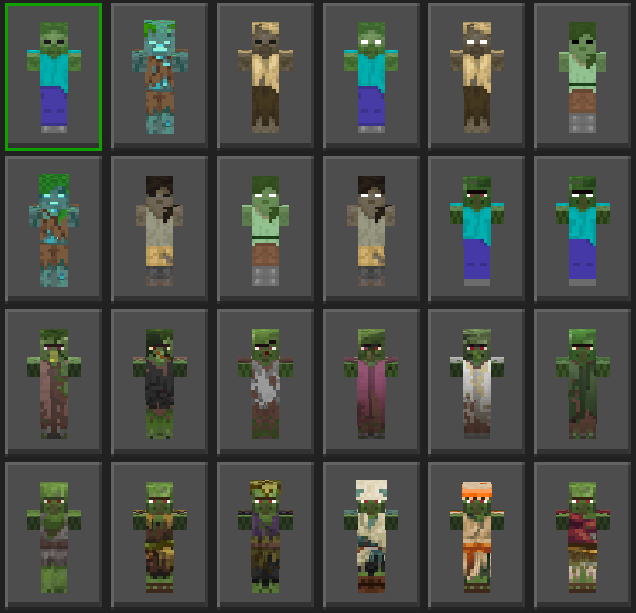 Minecraft Zombie Skin Template Minecraft Skins Template Clipart