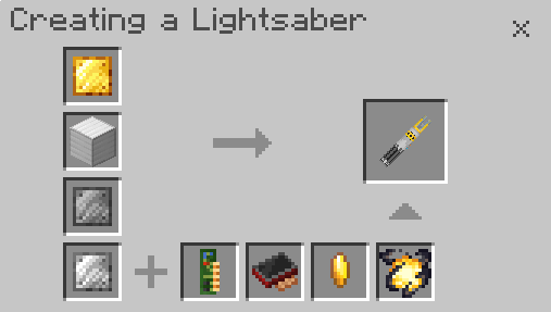 Minecraft Simple Lightsaber Build Lightsaber Minecraft Mods