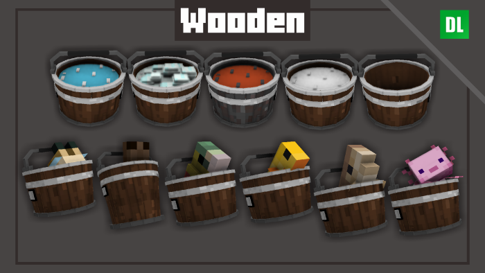 [3D] Buckets | v1.1.5 MER Texture Update - Minecraft Bedrock Texture ...