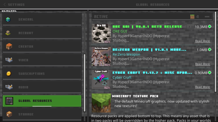Ore GUI | v1.0.2 RPG Update Minecraft Texture Pack