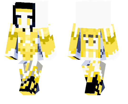 White and Gold guy | Minecraft PE Skins