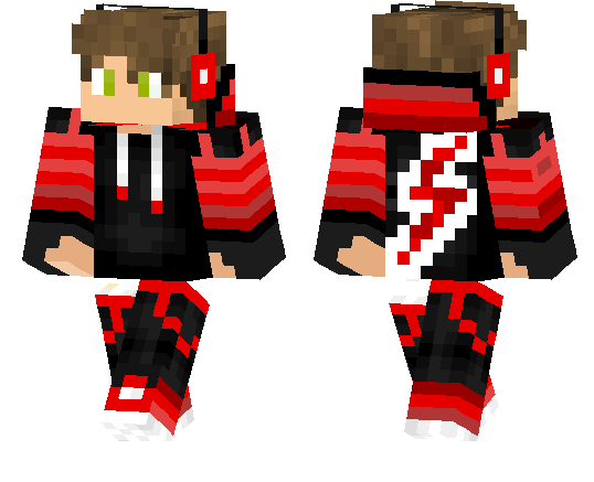 Red Lightning | Minecraft PE Skins
