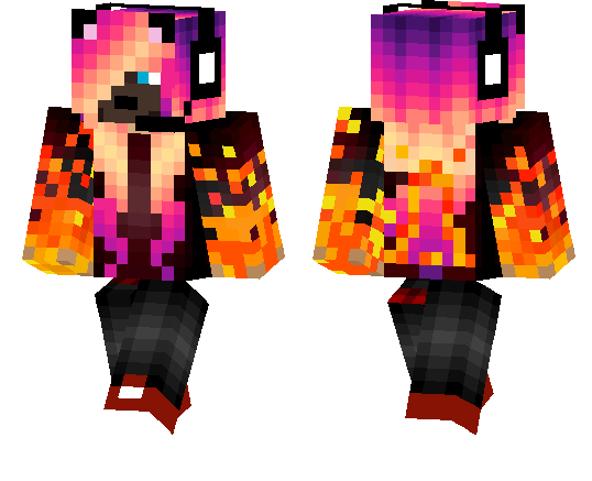 Fire Wolf | Minecraft PE Skins