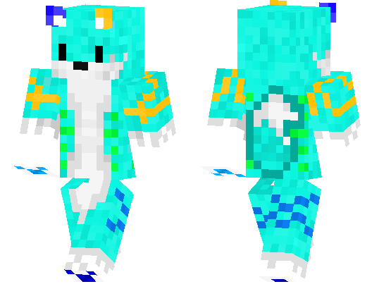 Turquoise The Fox | Minecraft PE Skins