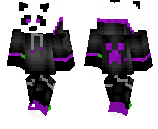 Purple Panda Gamer | Minecraft PE Skins