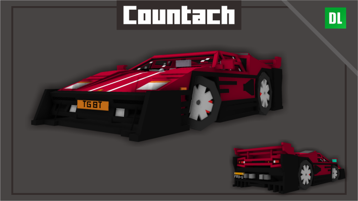 Lamborghini Countach | v1.4.5 MER Texture Update - Minecraft Bedrock ...