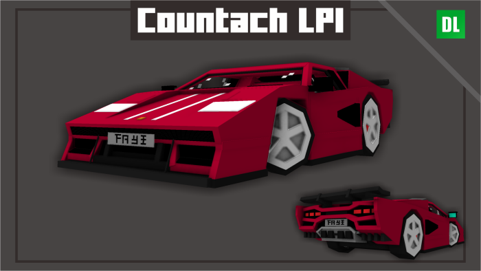 Lamborghini Countach | v1.4.5 MER Texture Update - Minecraft Bedrock ...