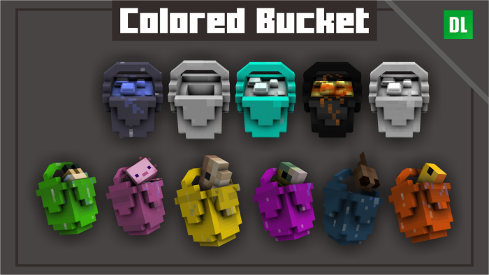 [3D] Buckets | v1.1.5 MER Texture Update - Minecraft Bedrock Texture ...