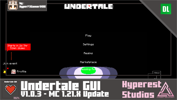 Undertale GUI | v1.0.3 MC 1.21.X Update Minecraft Texture Pack