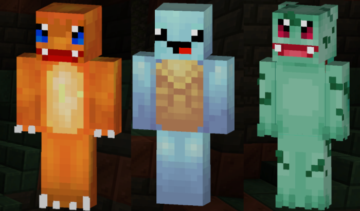 Journey Begins: Starter Pokémon - Minecraft Bedrock Skins - CurseForge