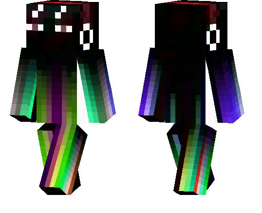 Rainbow Endermen w/t Deal With it Glasses | Minecraft PE Skins
