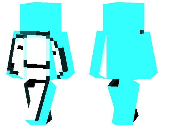 Recoloured Dream (cyan) | Minecraft PE Skins