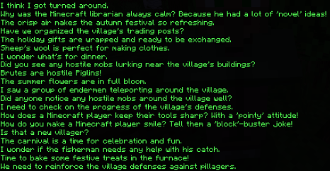 Chatty Villagers | Bedrock Edition Minecraft Mod
