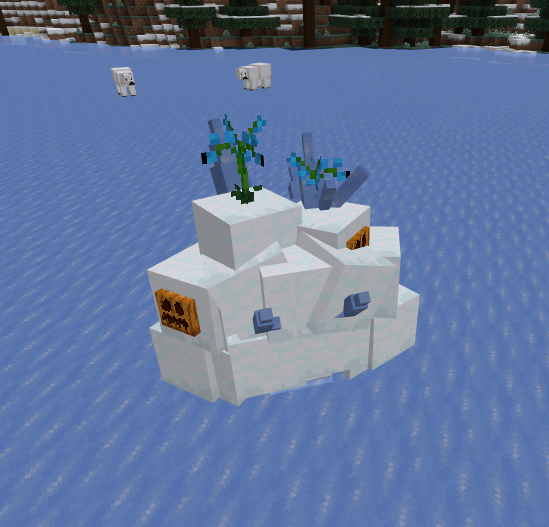 Cursed Snow Monster Golem - Minecraft Bedrock Addons - CurseForge