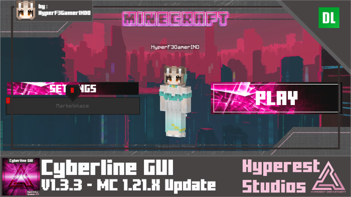 Cyberline GUI | v1.3.3 MC 1.21.X Update Minecraft Texture Pack