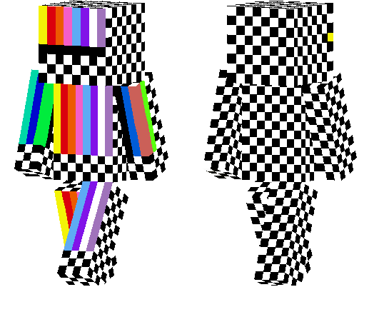 Rainbow Checkered Skin | Minecraft PE Skins