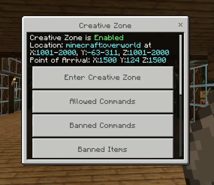 Creative Zone v1.23 - Patch 1.21.111 fixes Minecraft Mod