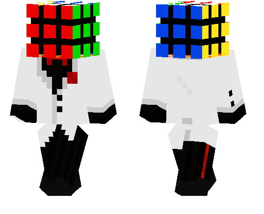 Rubik's Cube White Suit | Minecraft PE Skins