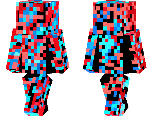 Blue and Red Splattered | Minecraft PE Skins