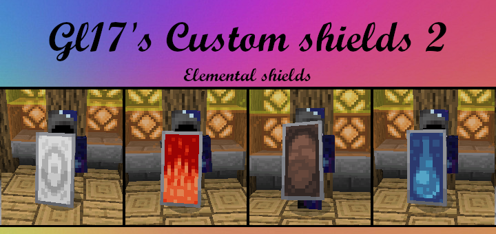 Gl17's Custom Shields 1 | Minecraft PE Mods & Addons