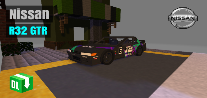 Nissan Skyline R34 GTR (Remastered) | Minecraft PE Mods & Addons
