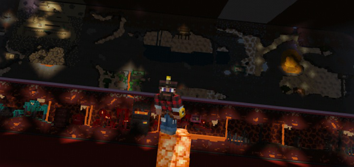 Structure-filled Superflat | Minecraft PE Maps